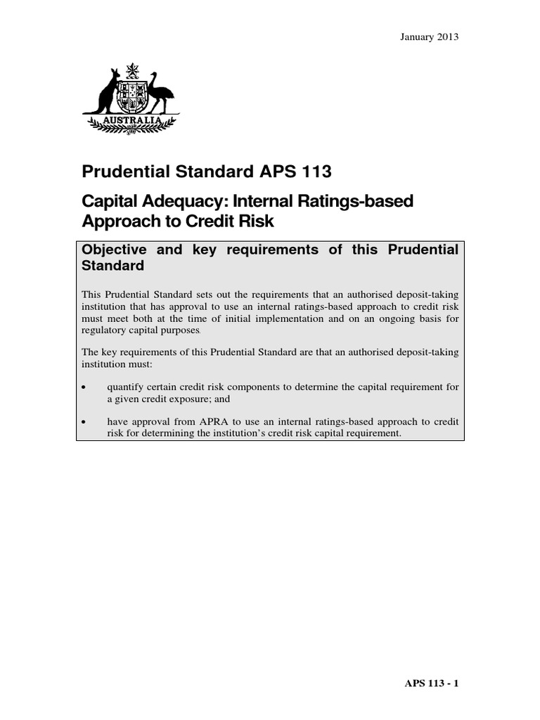 APS 113: Capital Adequacy Standards | PDF | Capital Requirement | Banking