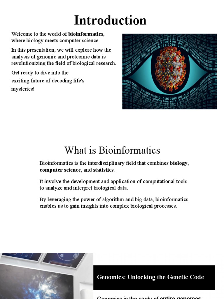 Presentation On Bioinformatics (With Animation) by Shahman Riaz ...