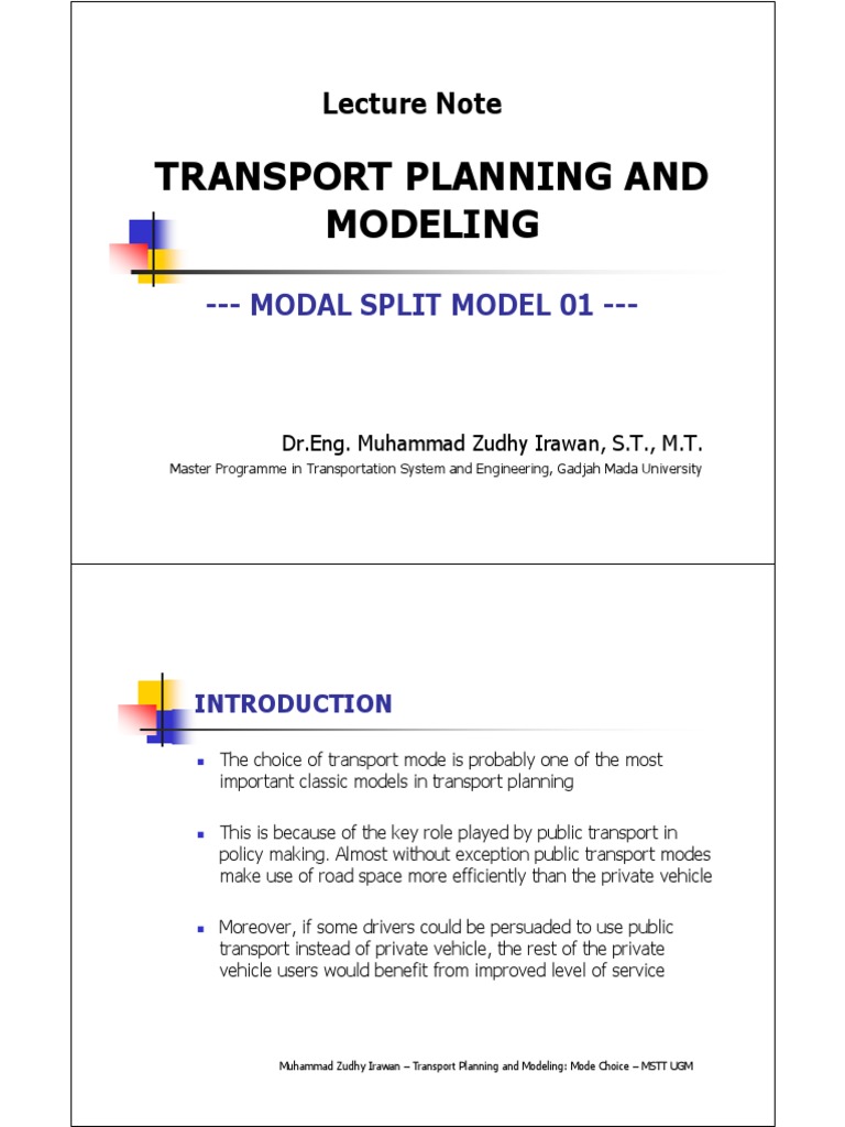 MSTT 2019 Modal Split 01 | PDF | Transport | Utility