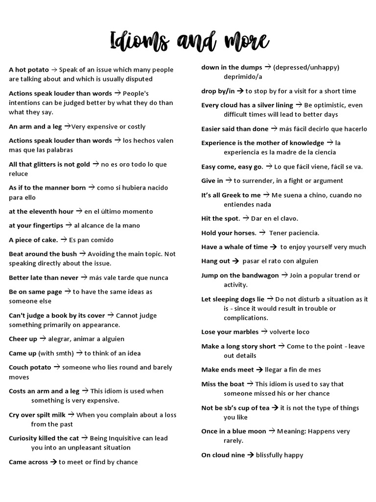 Idioms PDF
