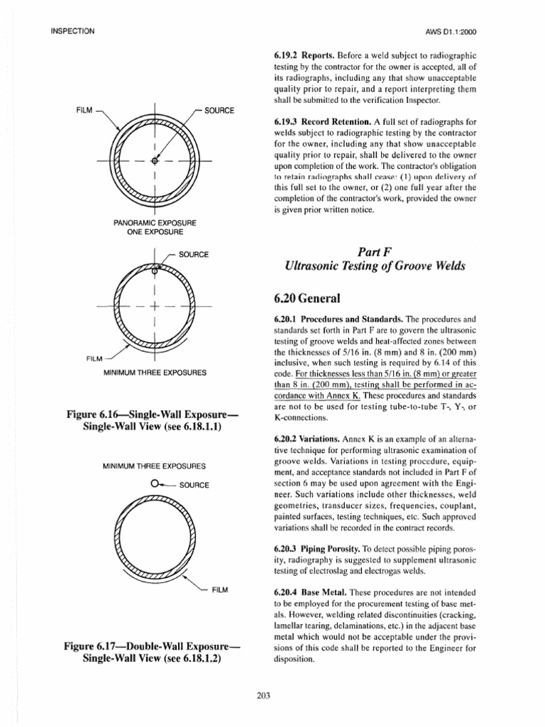 AWS - D1.1 - Part F - Ultrasonic Testing of Welds | PDF