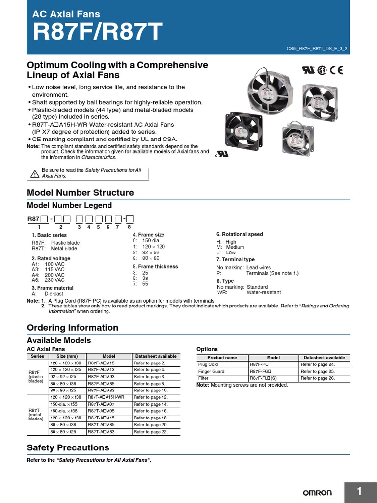 Omron R87T-R87F | PDF | Alternating Current | Flow Measurement