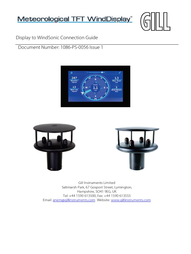 Wind Display WindSonic Connection Guide Issue 1131117 | PDF | Computer Engineering | Computing