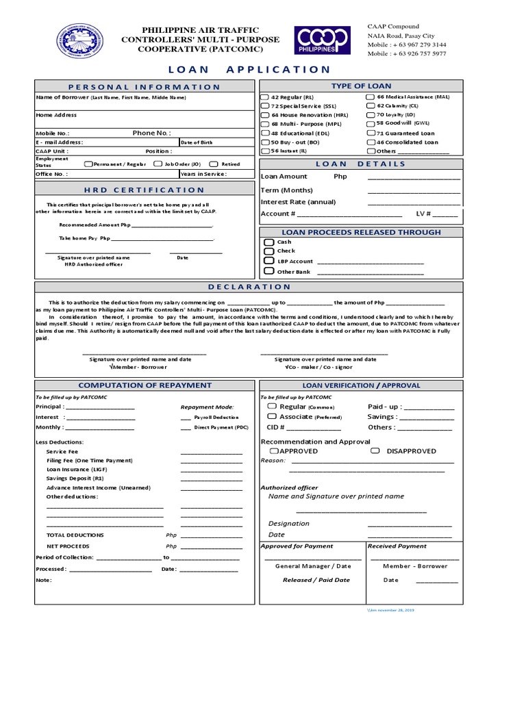 Loan Form | PDF | Loans | Interest