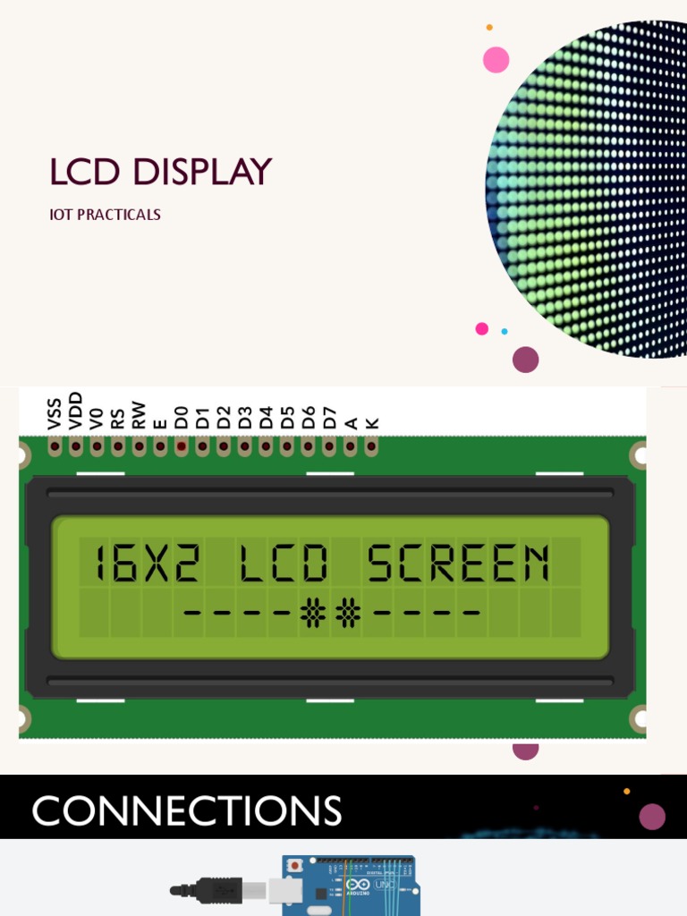 LCD Display: Iot Practicals | PDF