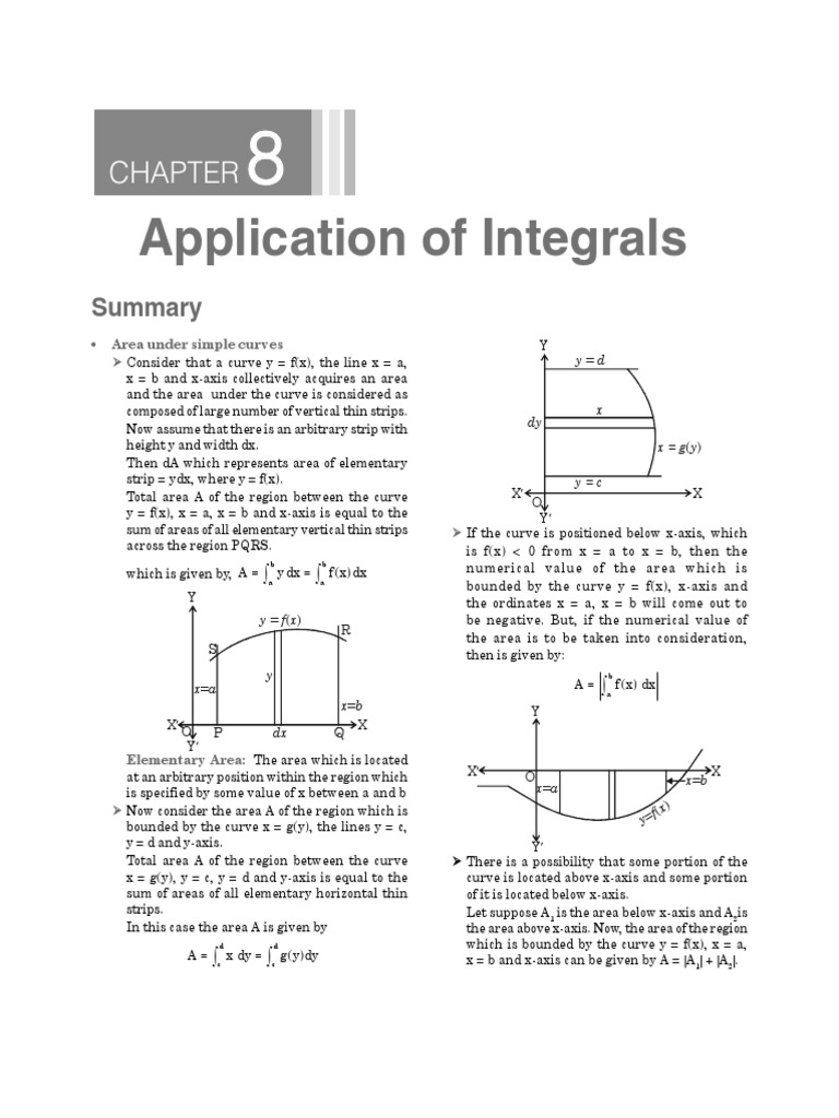 Application of Integrals: - Area Under Simple Curves | PDF | Area | Integral