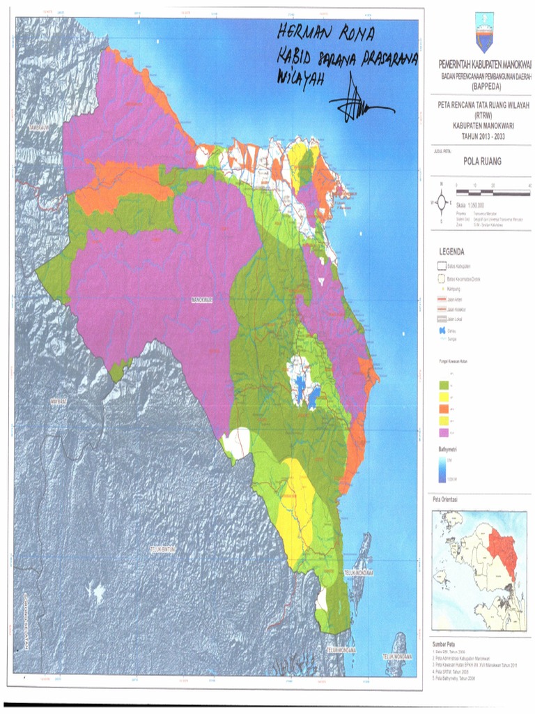 Peta RTRW Kab. Manokwari | PDF