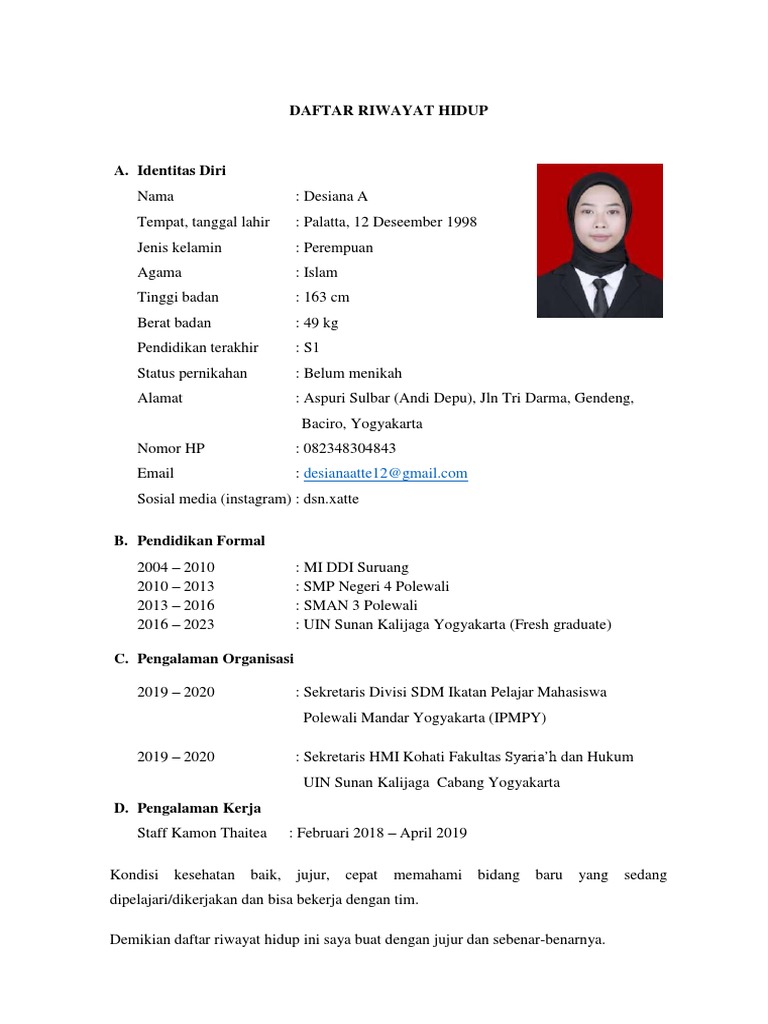 Contoh CV | PDF