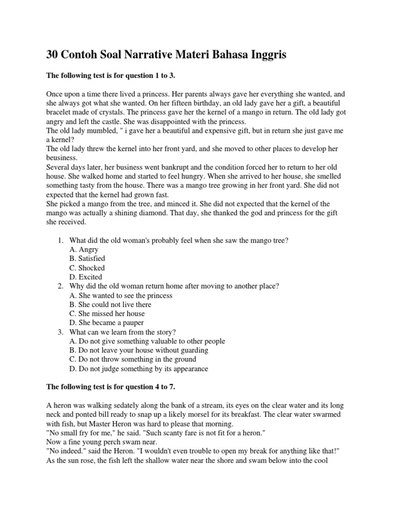 Soal Narrative Text | PDF | Goat | Shepherd