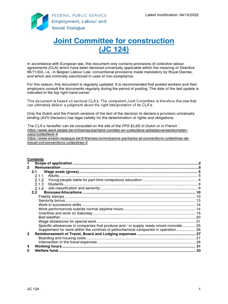 Limosafiche PC 124 EN | PDF | Workweek And Weekend | Employment