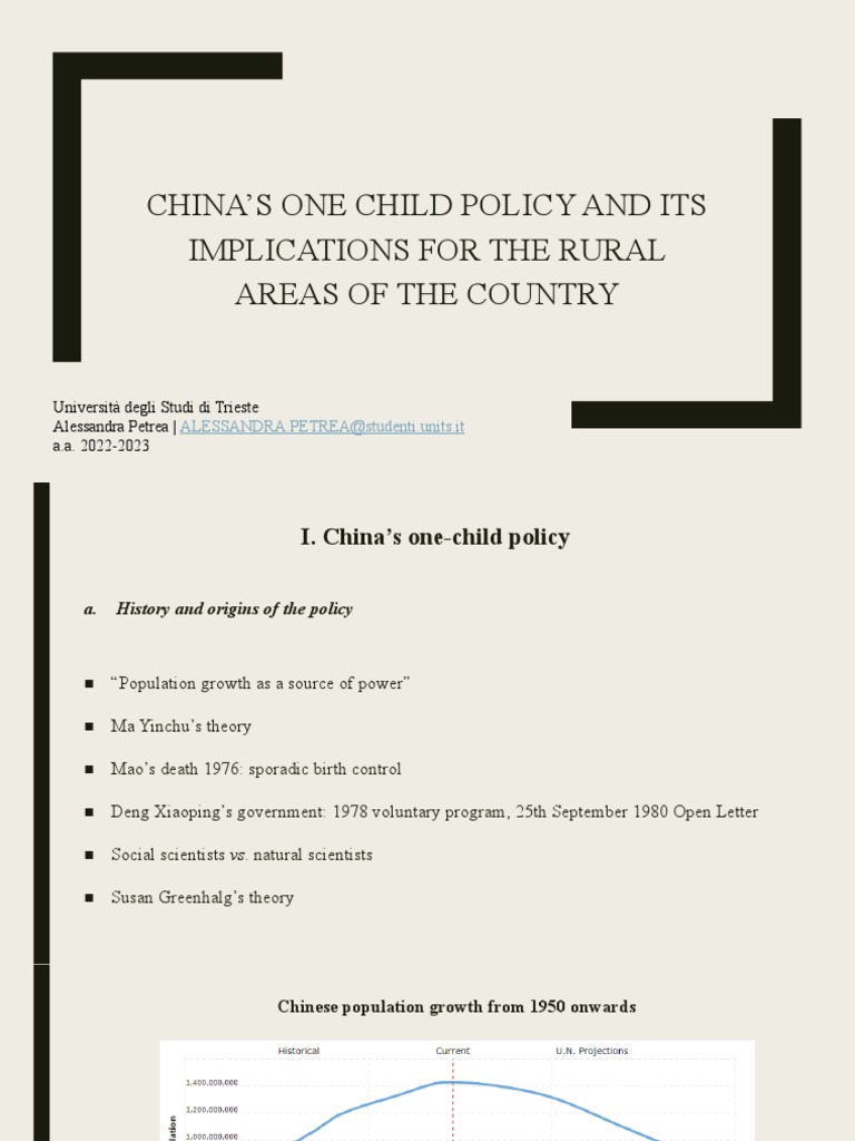 China's One Child Policy | PDF | China | World Politics