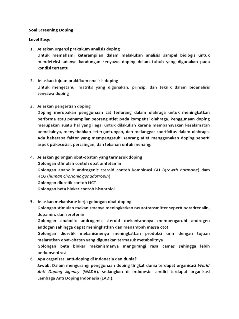 Screening Doping | PDF