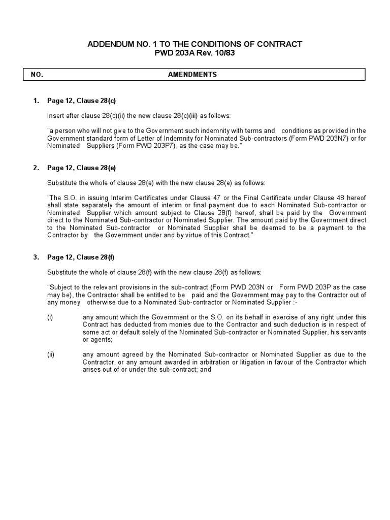 ADDENDUM | PDF | Common Law | Business