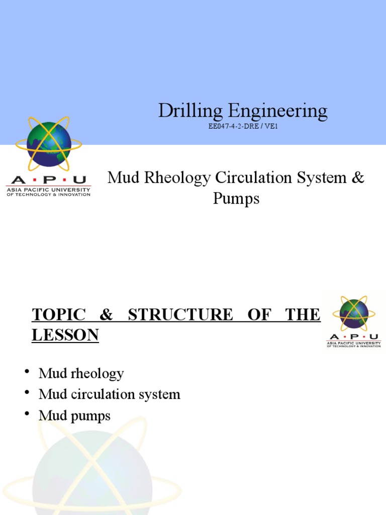 Chapter 4-6 11-14-Mud Rheology Circuling Systems Pumps | PDF | Shear ...