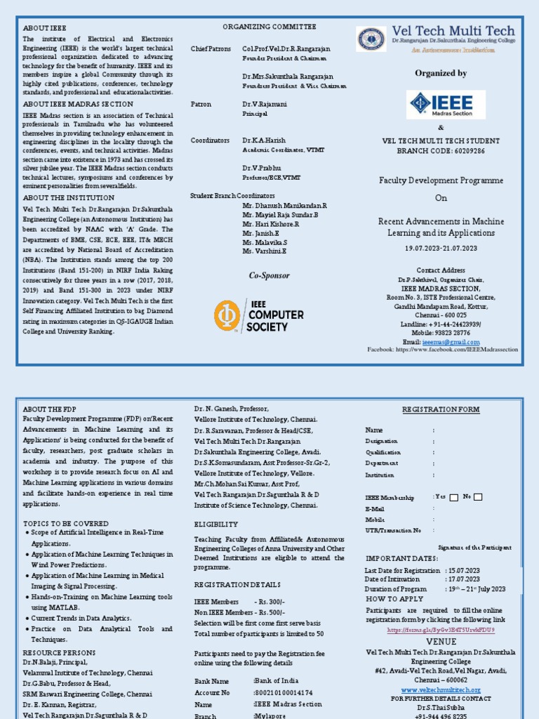 Ieee FDP Brochure | PDF | Institute Of Electrical And Electronics ...