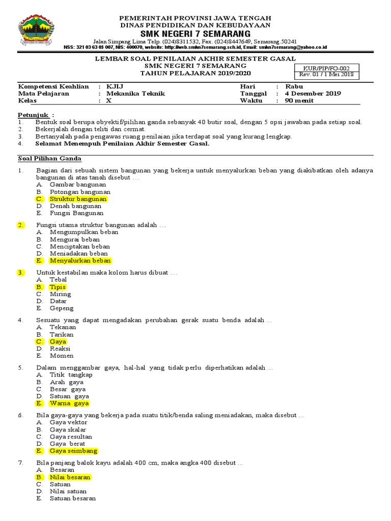 10 Soal Mektek | PDF