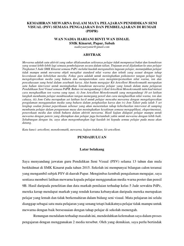 Wan Nadia (Laporan) | PDF | Karier & Perkembangan | Ilmu Sosial