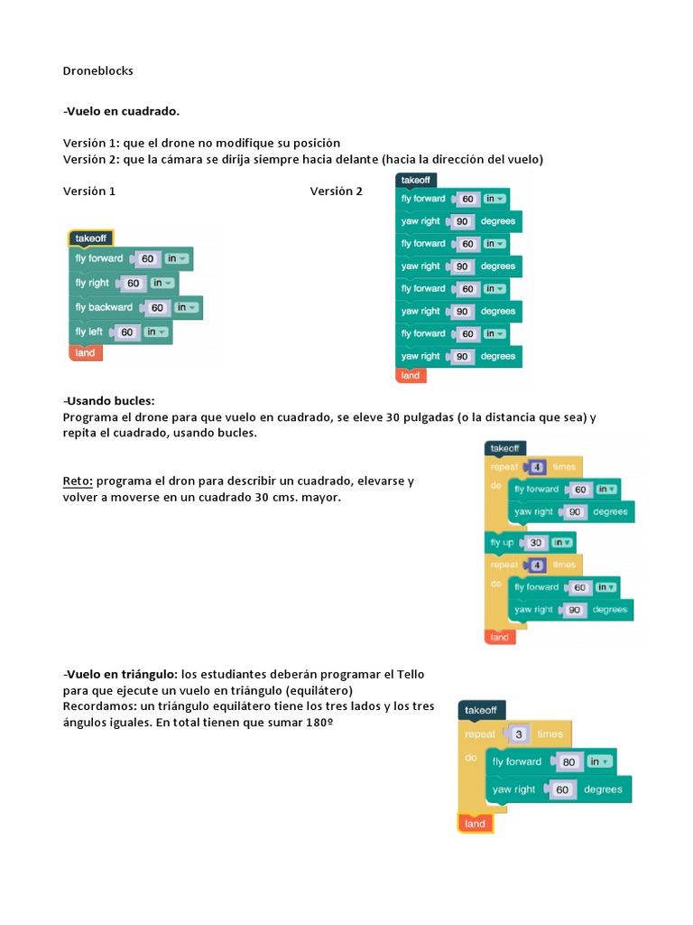 Ejercicios Droneblocks | PDF | Onda sinusoidal