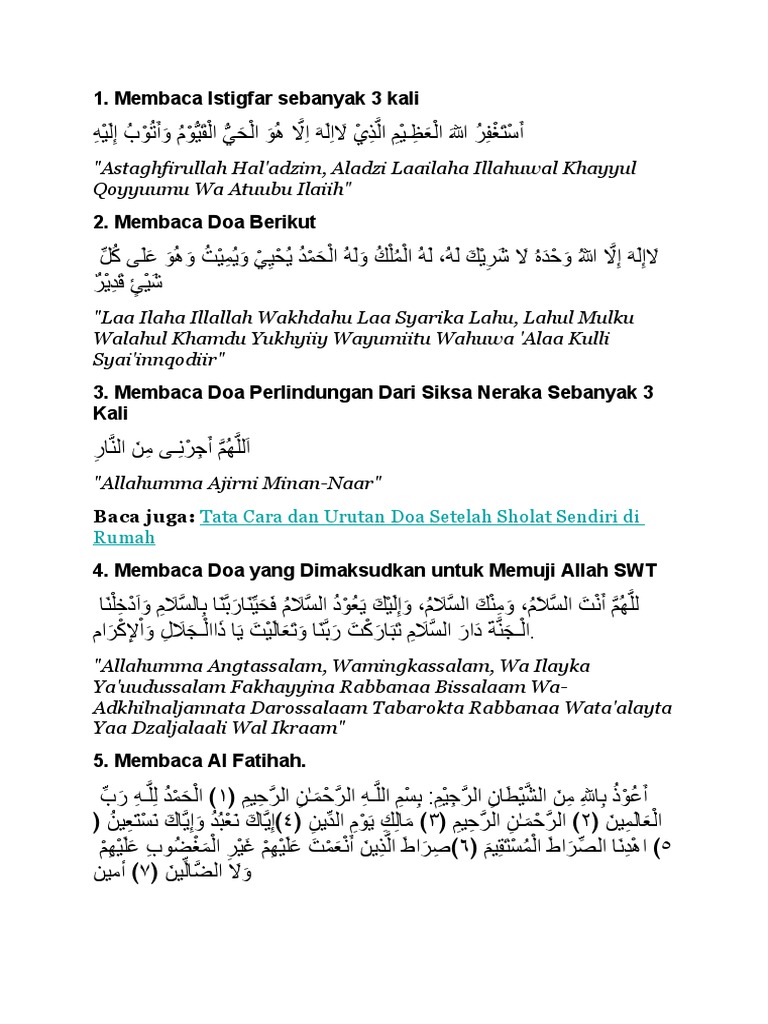 Doa Solat | PDF