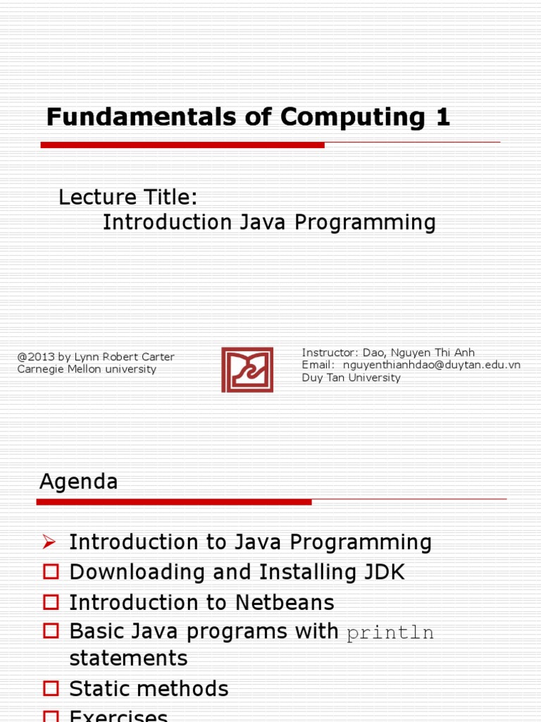 Lecture 02 2 Datatype Variables Operators Expressions Pdf Java 5851