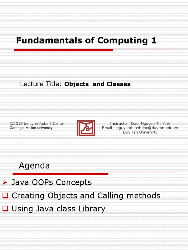 Lecture 02 Oop Classes Concepts Pdf Object Oriented Programming 4639