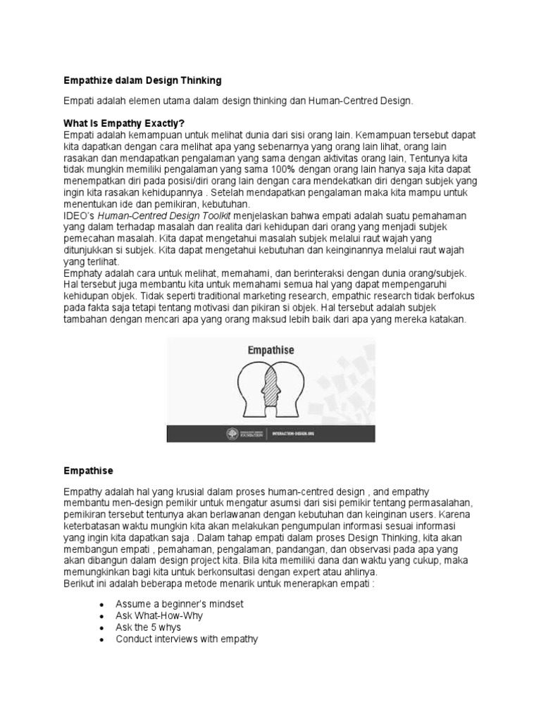 Empathize Dalam Design Thinking | PDF