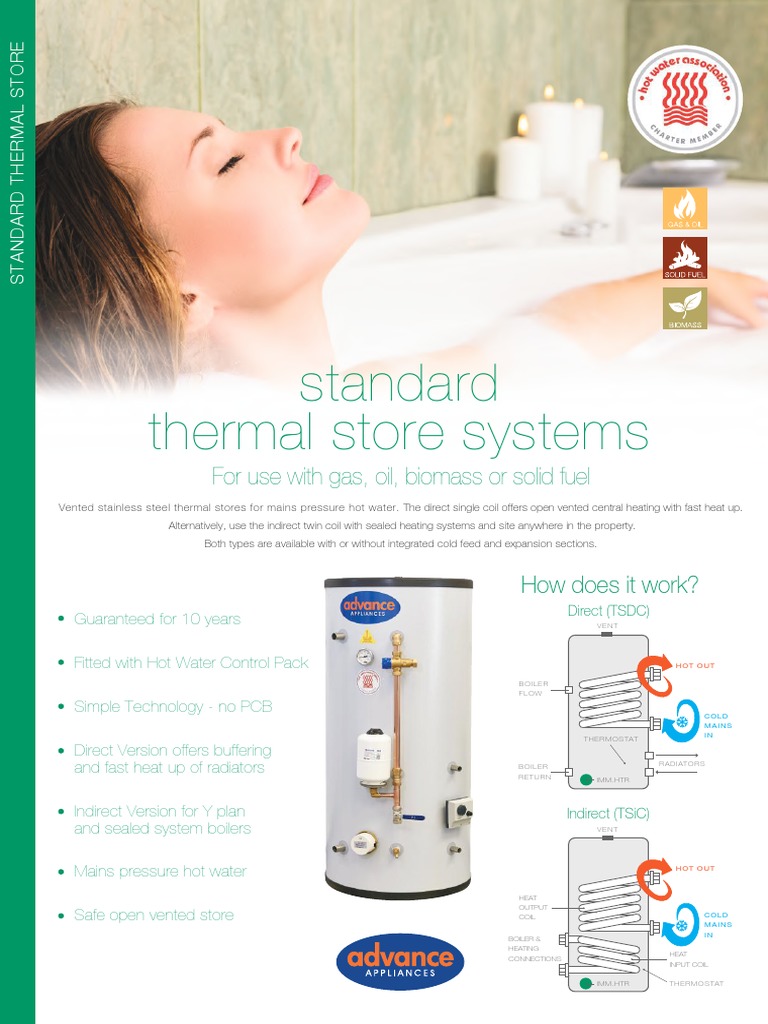 Standard Thermal Store Dec 21 | PDF | Water Heating | Boiler