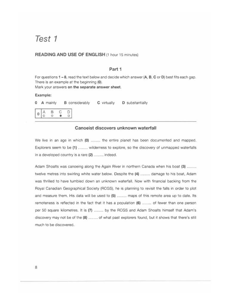 Test 1 c1 Advanced 04.07.2023 | PDF