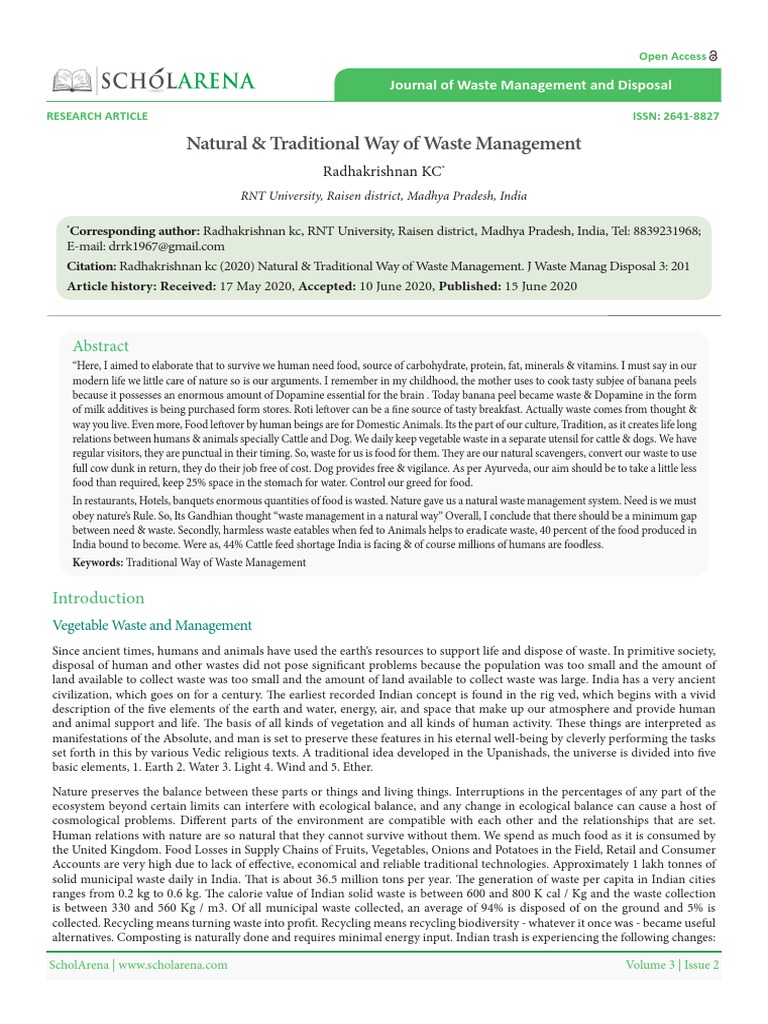 Traditional Way of Waste Management S4 IE | PDF | Manure | Agriculture