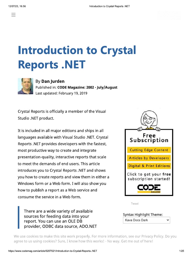 Introduction To Crystal Reports | PDF