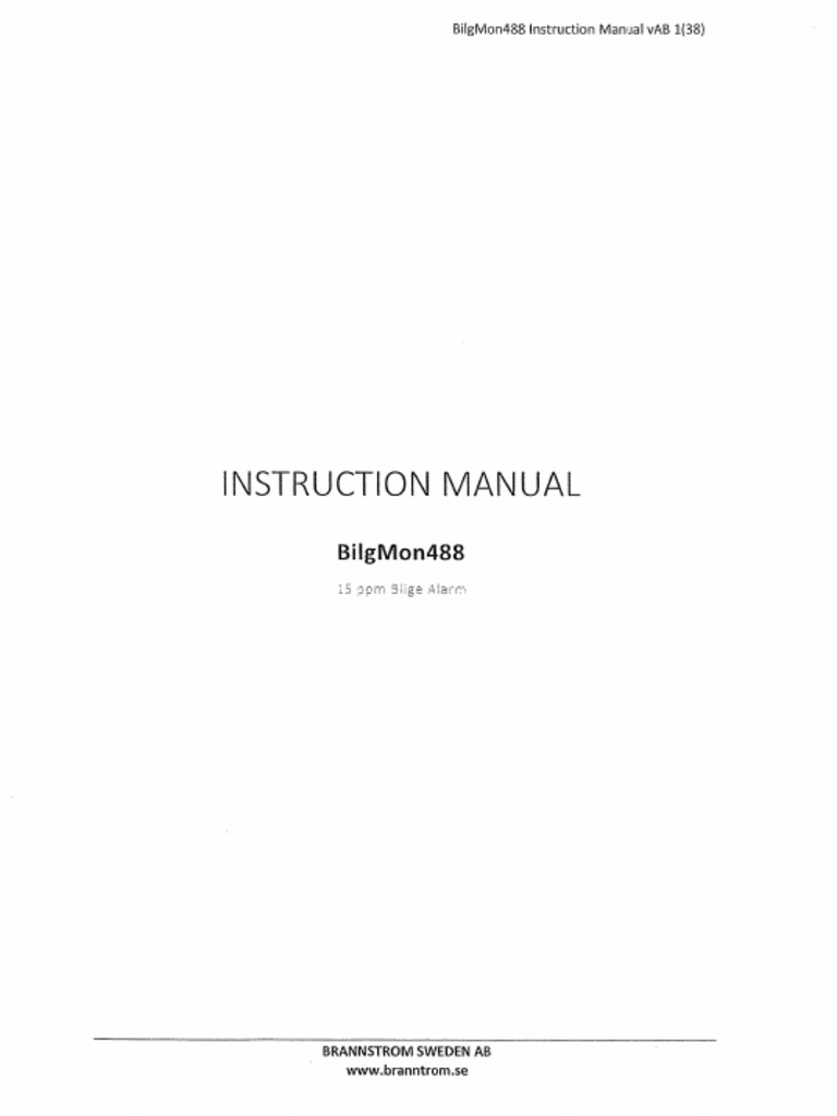 Bilgmon 488 Manual | PDF