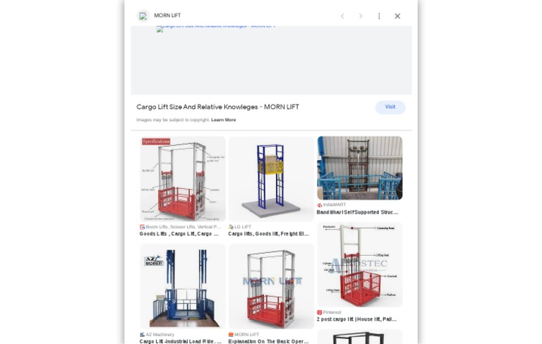 Goods Lift Sizes - Lift - Google Search | PDF