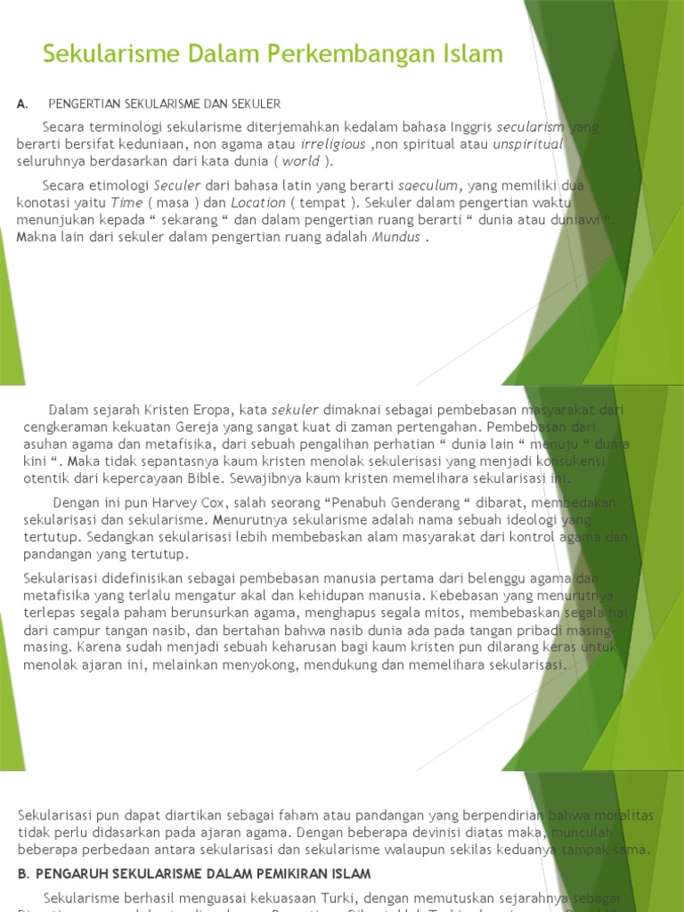 Sekularisme Dalam Perkembangan Islam | PDF