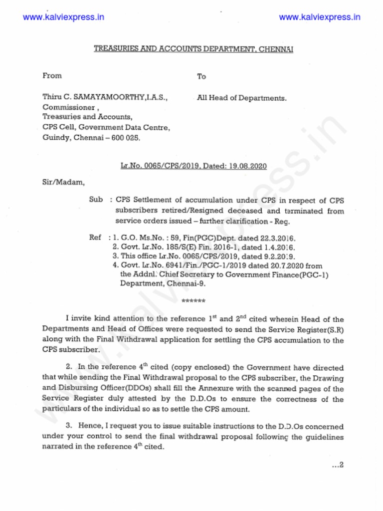 Govt. Lr. No. 6941 | PDF