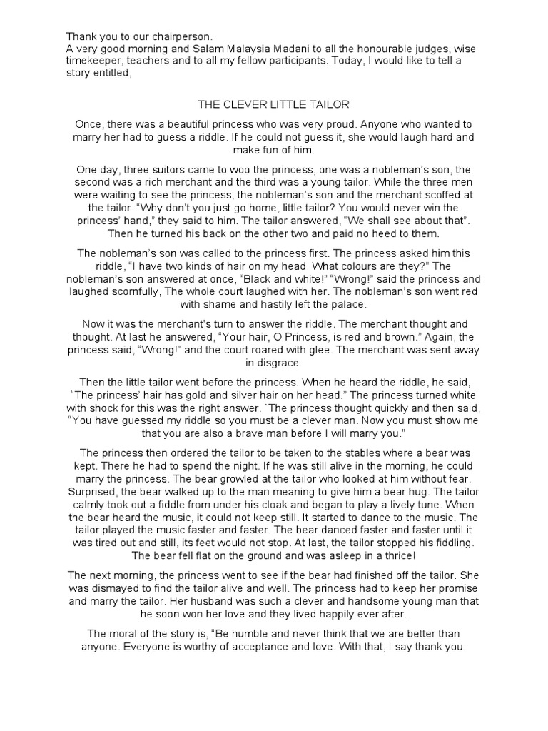 The Clever Little Tailor | PDF