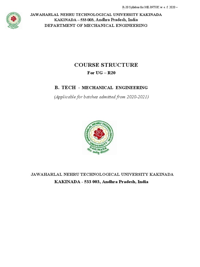 UG R20 Mech 4yrs CS&Syllabus | PDF | Stress (Mechanics) | Beam (Structure) UG R20 Mech 4yrs CS&Syllabus | PDF | Stress (Mechanics) | Beam (Structure)