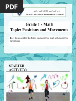 Grade 1 Turns: Clockwise & Counterclockwise | PDF | Space | Navigation