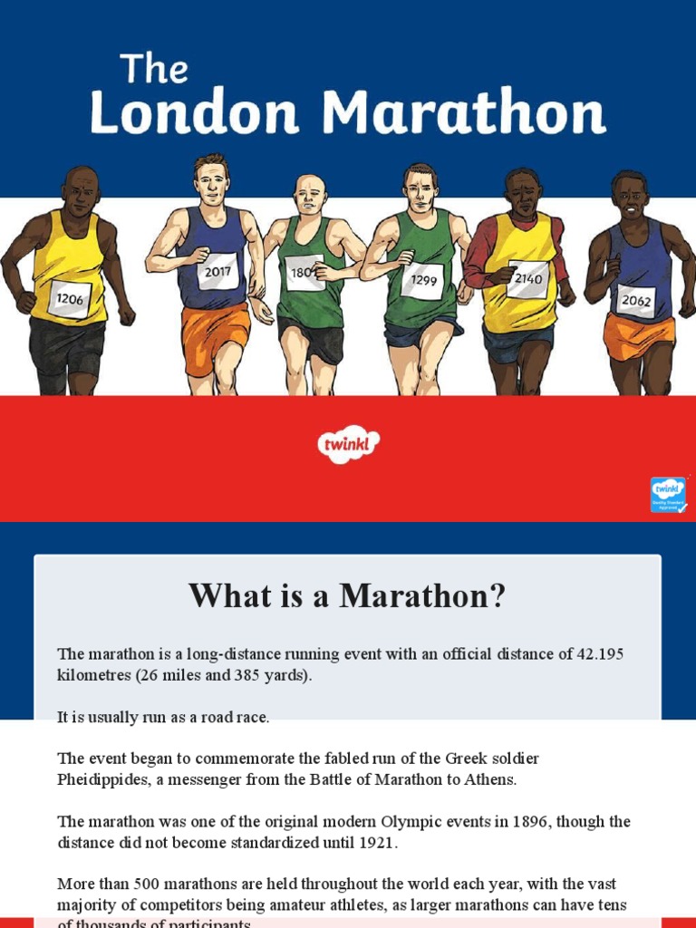 The London Marathon Powerpoint 1 - Ver - 4 | PDF | Marathon | Road Running