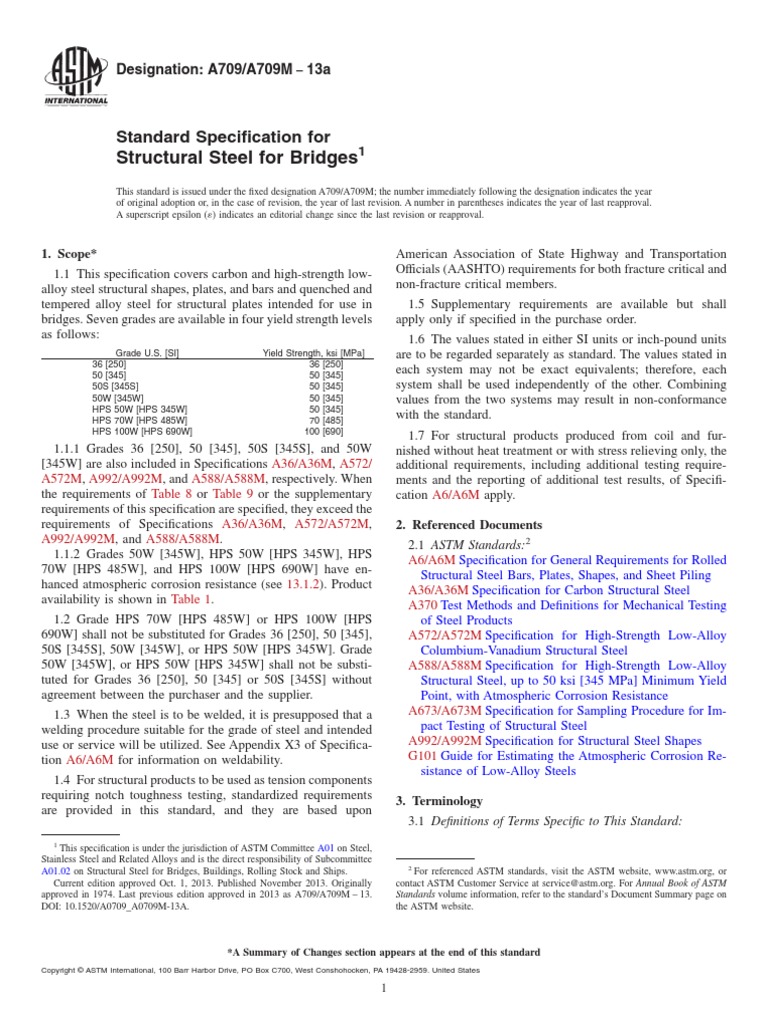 Astm A709 | PDF | Steel | Heat Treating