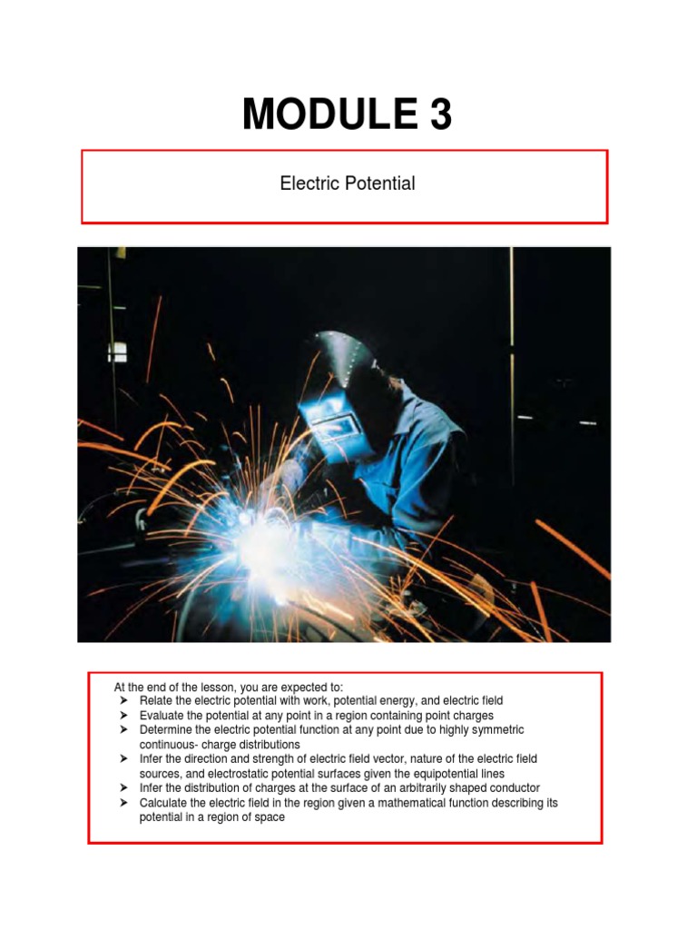 MODULE 3 Electric Potential | PDF | Potential Energy | Electric Field