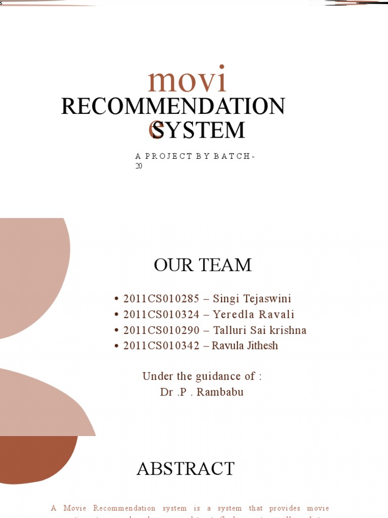 Movie Recommendation System-1 | PDF | Cognitive Science | Information ...