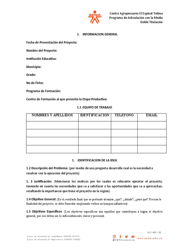 FORMATO PROYECTOS COMPLETO | PDF | Producto (Negocio) | Mercado (economía)