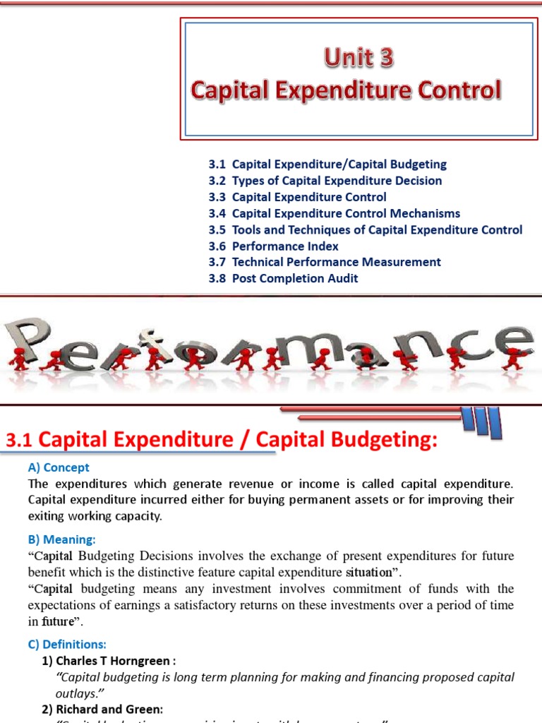 EPM - Capital Expenditure Control | PDF | Net Present Value | Capital ...