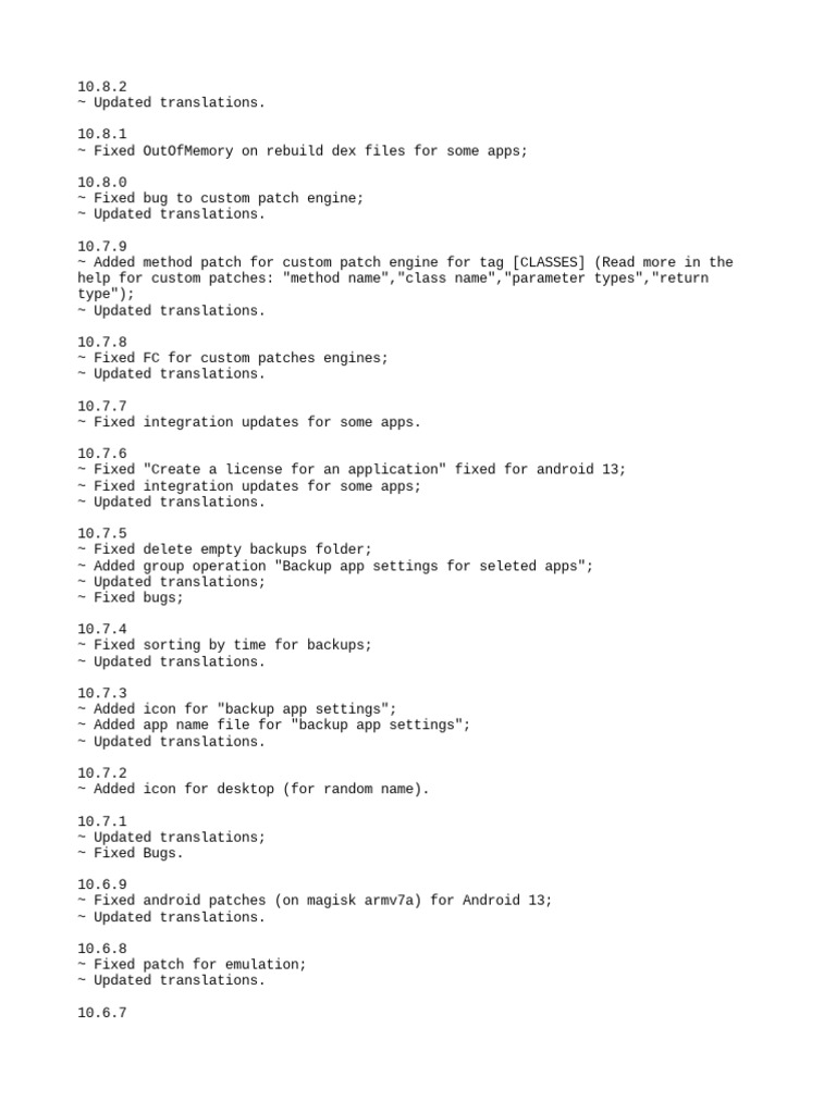 Change Log | PDF | Google Play | Android (Operating System)