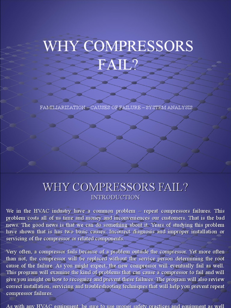 Why Compressors Fail? | PDF | Chemistry | Chemical Engineering