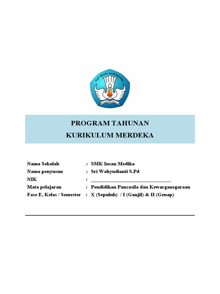 PROTA Kurikulum Merdeka Pendidikan Pancasila | PDF