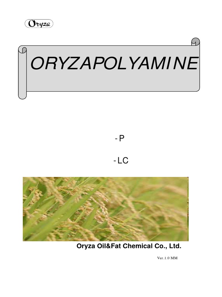 Oryza Polyamine: Benefits for Hair & Health | PDF | Polyamine | Chemistry