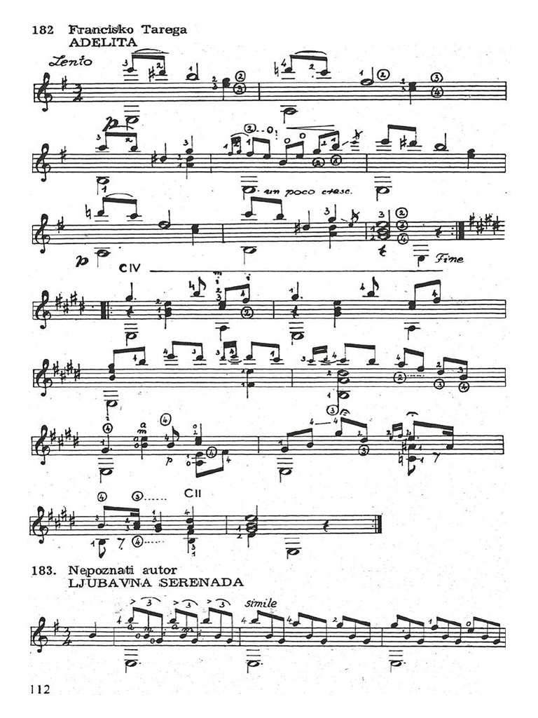 Adelita I Ljubavna Serenada | PDF