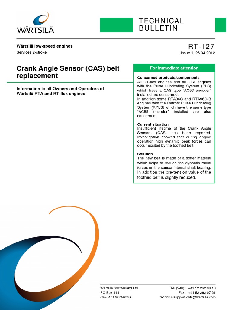 RT-127 Crank Angle Sensor Replacement | PDF | Belt (Mechanical) | Gear