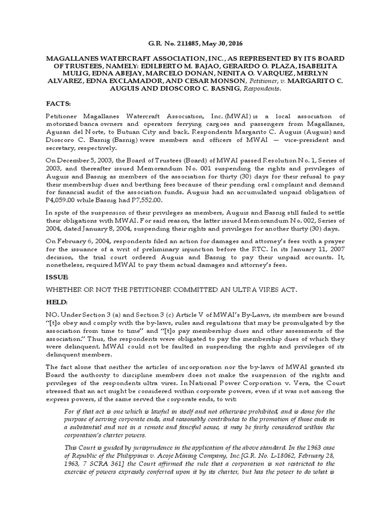 Magallanes VS Auguis | Download Free PDF | Corporations | Justice